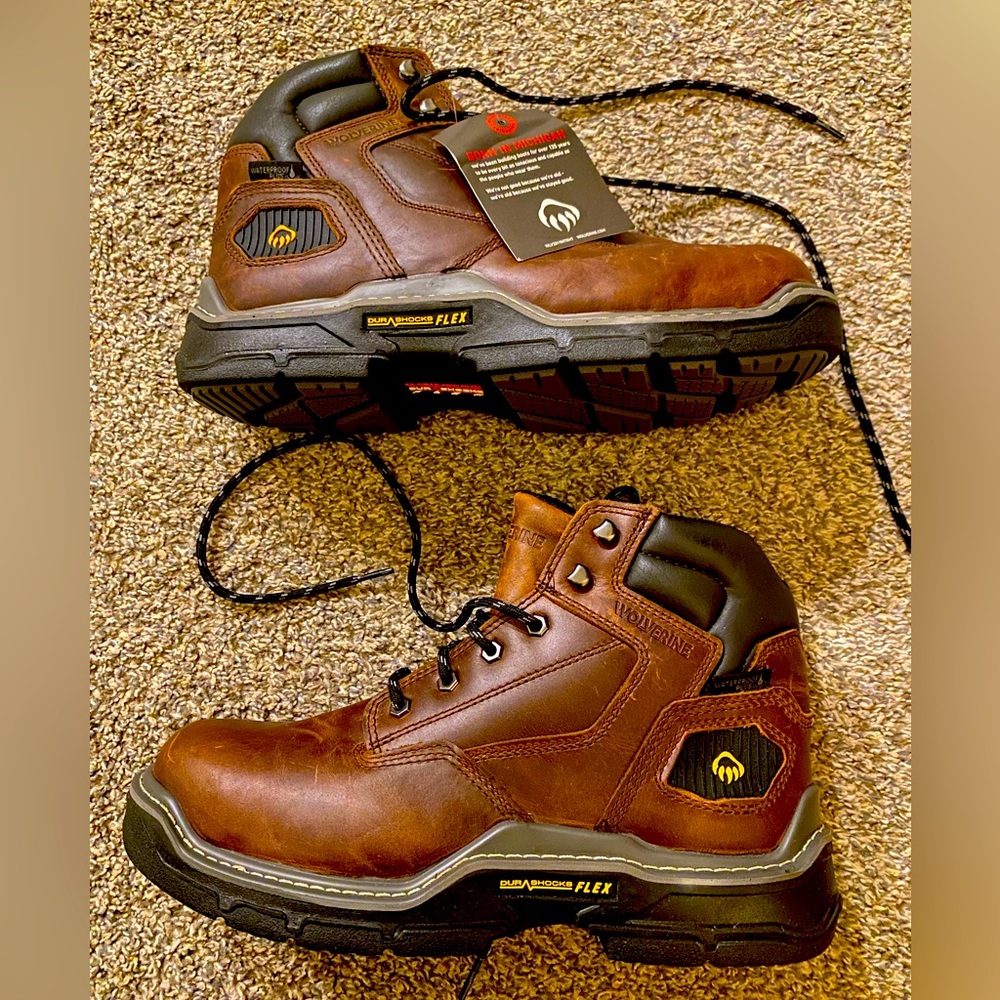 Men’s Wolverine Work Boots Durashock Flex Size 11.5 - Gem